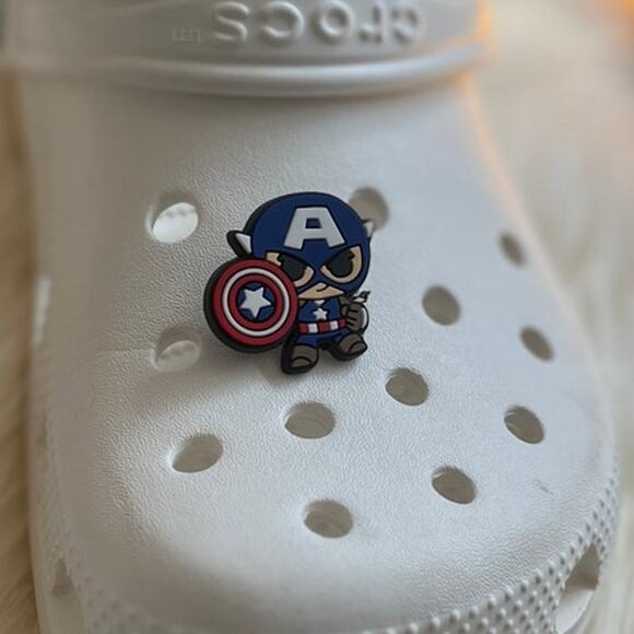 CROCS | Accessories | Croc Jibbitz Captain America Marvel Avengers Shoe ...